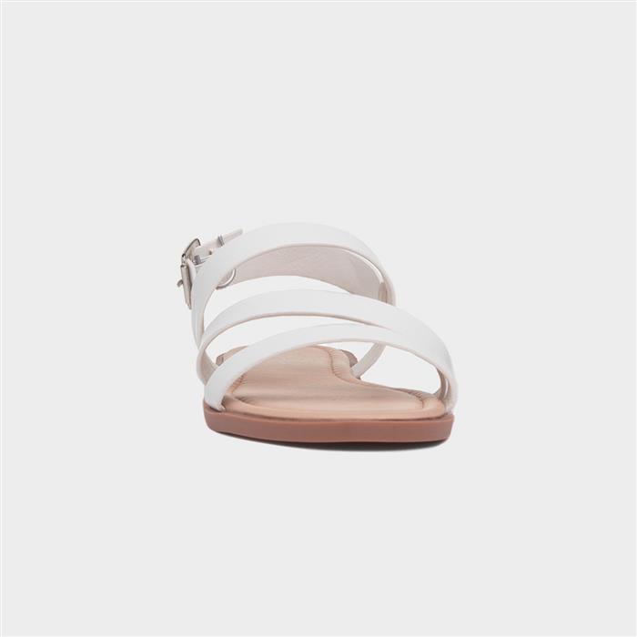 Krush Blaire Womens White Strappy Sandal-11182 | shoezone