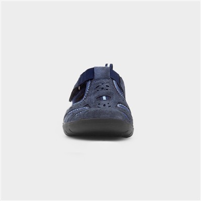 Free Spirit Cleveland Womens Navy Easy Fasten Shoe-12001 | shoezone