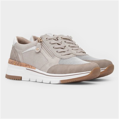 Relife Sarah Womens Beige Lace Up Shoe-12072 | Shoe Zone