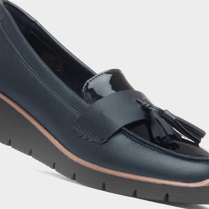 Comfy Steps Yvonne Womens Navy Loafer-12077 | shoezone
