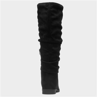 Krush Davina Womens Black Knee High Boot-17176 | shoezone