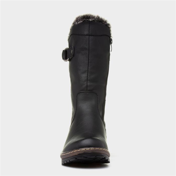 Heavenly Feet Bramble Womens Black Calf Boot-18259 | shoezone