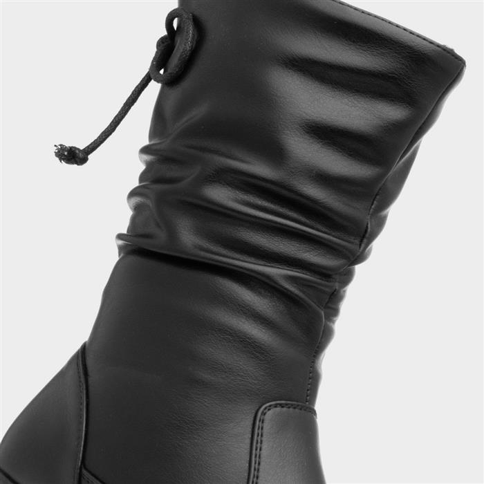 Cushion Walk Roosker Black Wedge Boot-185114 | shoezone