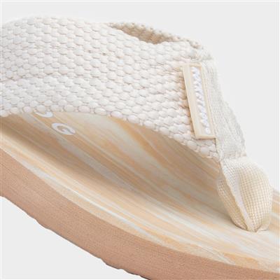 Rocket Dog Adios Womens Beige Webbing Flip Flop-190321 | Shoe Zone