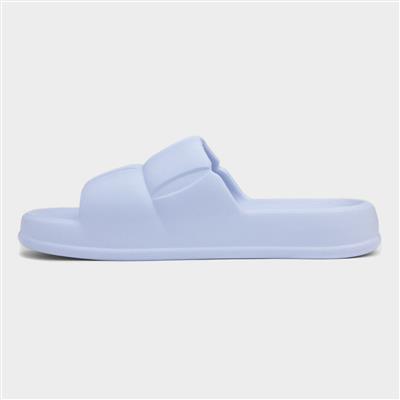 Womens Blue Chunky Slider-198098 | Shoe Zone
