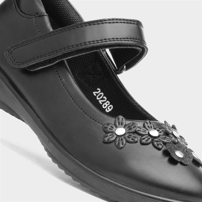 Walkright Fawn Girls Black School Shoe-20289 | shoezone