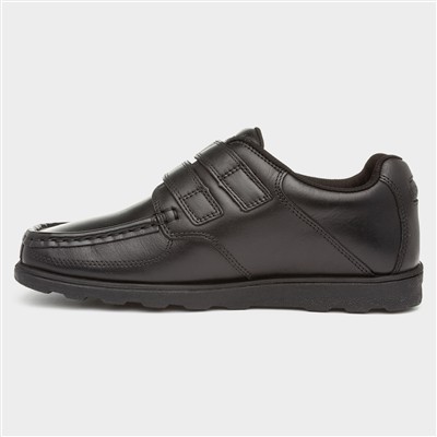 Kickers Fragma Boys Leather Black Shoe-20389 | Shoe Zone