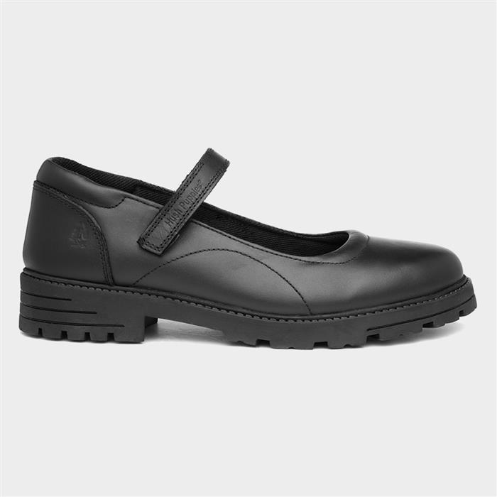 Hush Puppies Talisman Girls Black Leather Shoe-204044 | shoezone