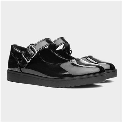 Little Diva Isla Girls Black Patent School Shoe-20412 | shoezone