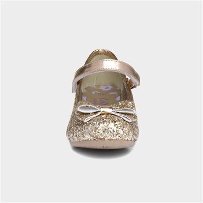 Lilley Sparkle Roxana Girls Rose Gold Heeled Shoe-208024 | Shoe Zone