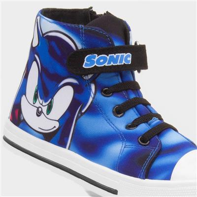 Sonic The Hedgehog Akira Kids Blue Hi Top Canvas-20988 | shoezone