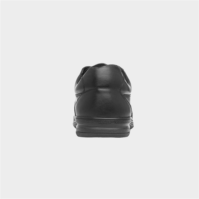 Comfy Steps Maurice Mens Black Leather Shoe-52033 | Shoe Zone