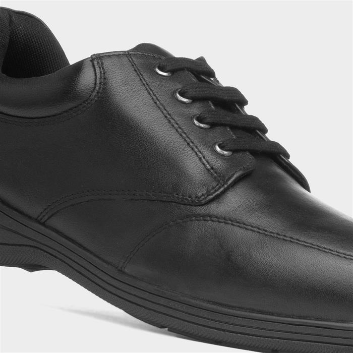 Comfy Steps Maurice Mens Black Leather Shoe-52033 | Shoe Zone