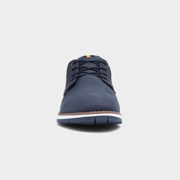 Relife Alfie Mens Navy Lace Up Wide Fit Shoe-520451 | shoezone