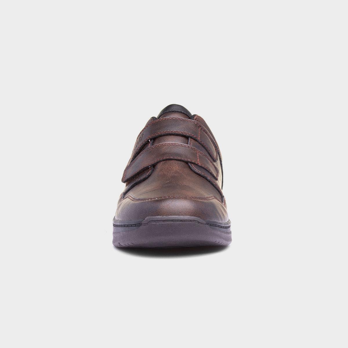 Comfy Steps Richard Mens Brown Easy Fasten Shoe-520494 | Shoe Zone