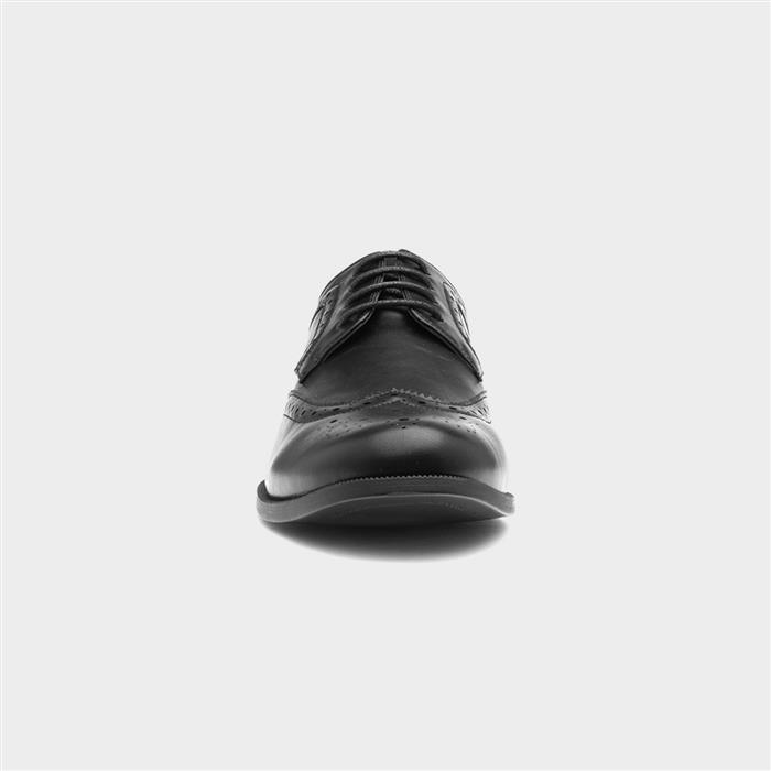 Beckett Mens Black Lace Up Brogue Shoe-522037 | shoezone