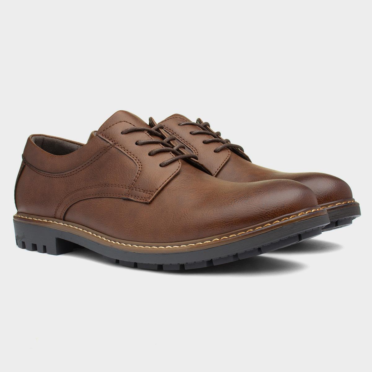 Beckett Buzz Mens Brown Lace Up Shoes-522042 | Shoe Zone