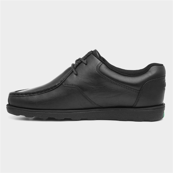 Kickers Fragma Mens Black Leather Lace Up Shoe-52382 | Shoe Zone