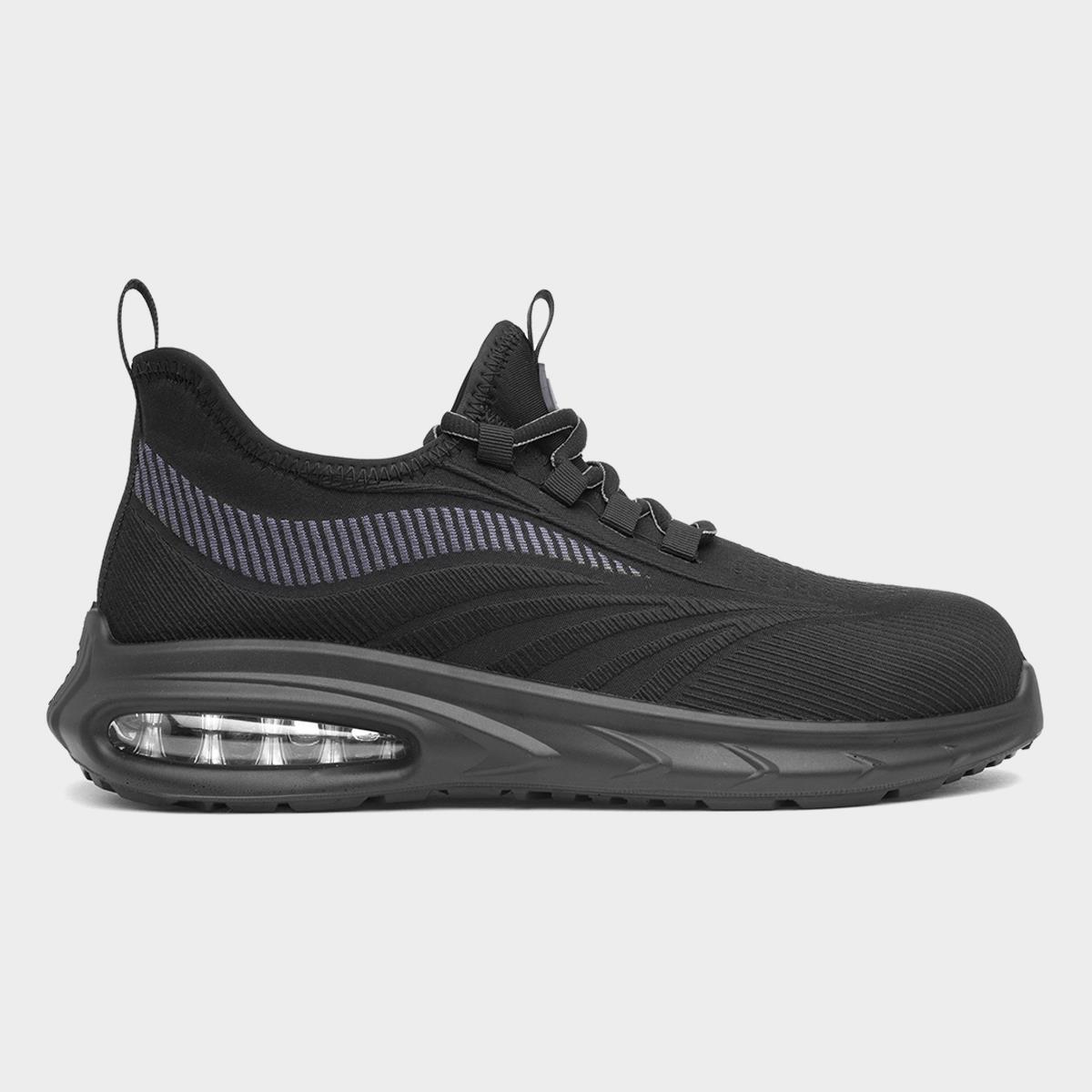 EarthWorks Router Mens Black Safety Trainer-55221 | Shoe Zone