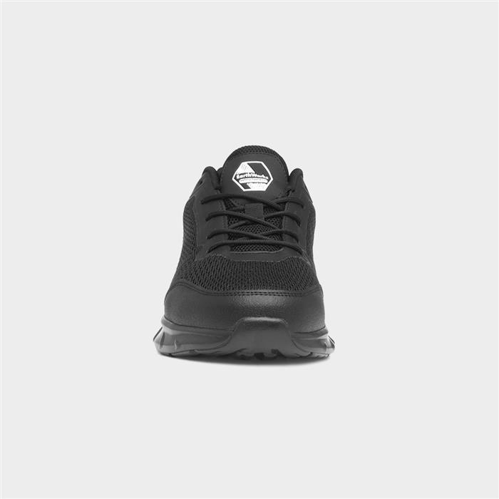 EarthWorks Mitre Mens Black Knitted Safety Shoe-55224 | shoezone