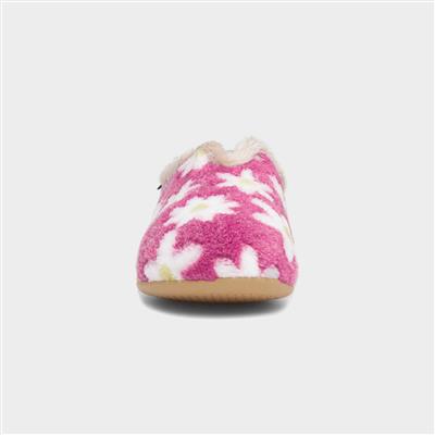 Lunar Daisy Womens Pink Full Slipper-69296 | Shoe Zone