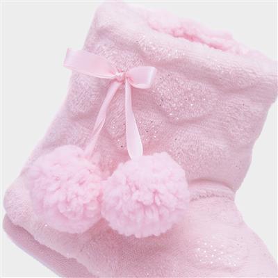 The Slipper Company Cherish Girls Pink Bootie-69743 | shoezone