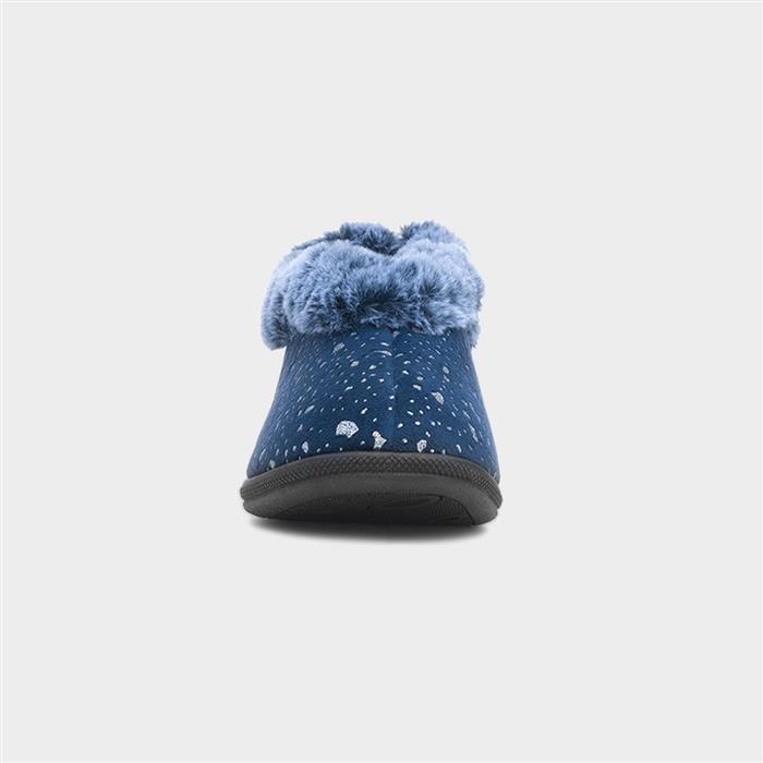 Jo & Joe Jacinta Womens Navy Wider Fit Slippers-69855 | shoezone