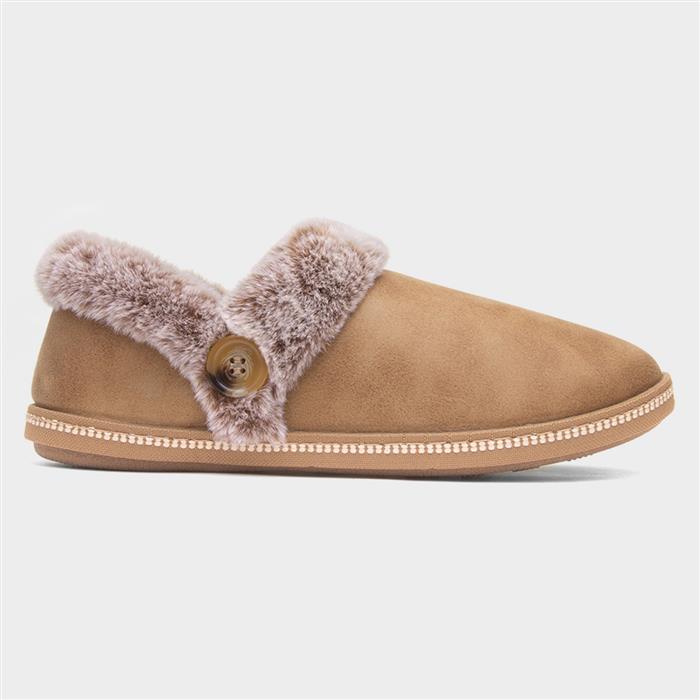 Skechers Cosy Campfire Womens Tan Slipper-69992 | Shoe Zone
