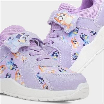 Bluey Janine Kids Purple Easy Fasten Trainer-80705 | shoezone