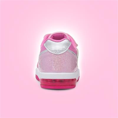 Barbie Kids Pink Iridescent Light Up Trainer-80736 | shoezone