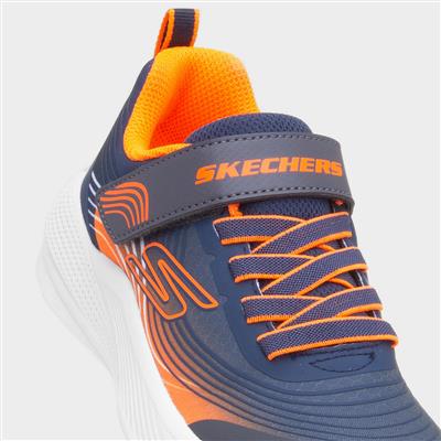 Skechers Microspec Advance Kids Navy Trainer-82068 | shoezone